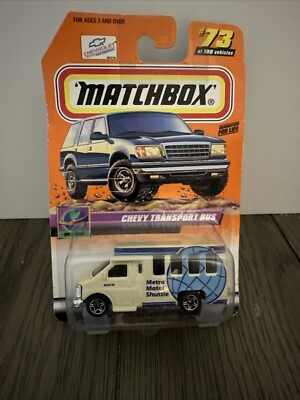 1999 Matchbox Chevy Transport Bus # 73 of 100 "Metro Motel Shuttle ...