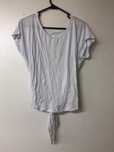 Womens Flowy Top With Open Tie Back, White, Small | eBay