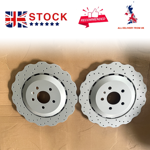 2pcs For Audi A6 RS6 C7 4G Rear Drilled Wavy Brake Discs 356mm ...