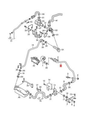 Genuine AUDI VW A6 Allroad qu. quattro Coolant Pipe Left Rear ...