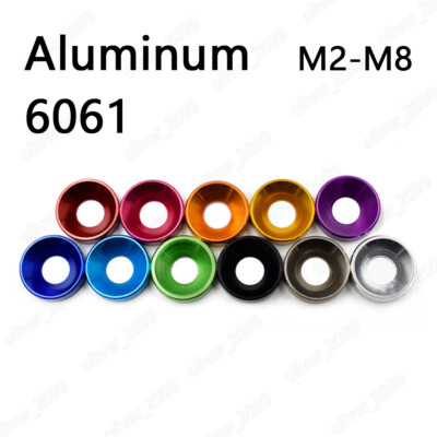 Aluminum 6061 Fisheye Washer Bumpy Countersunk Gasket M2 M3 M4 M5 M6 M8 ...