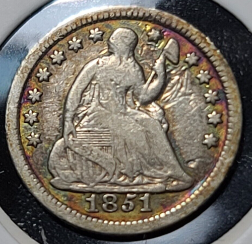 1851 P Seated Liberty Half Dime (Low 781K Mintage) #BXB1 | eBay
