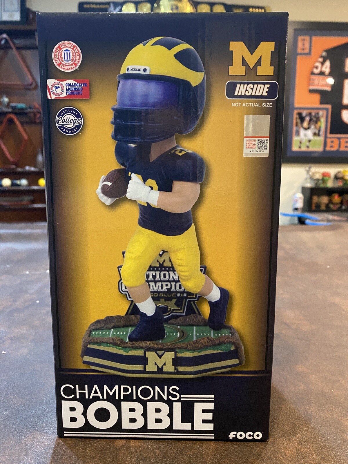 Michigan Wolverines 2023 Football National NCAA Champions Bobblehead ...