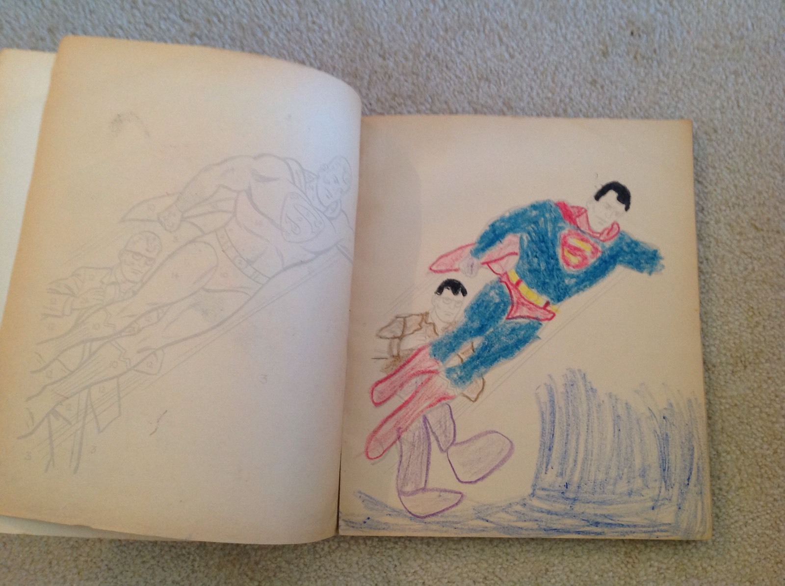 Superman Paint By Number Coloring Book Used Collectible (1966, Whitman ...