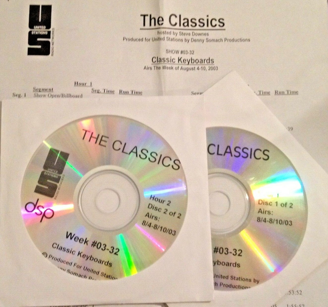 RADIO SHOW 8/4/03 CLASSICS KEYBOARDS: BEATLES SET, TRAFFIC, EDGAR ...