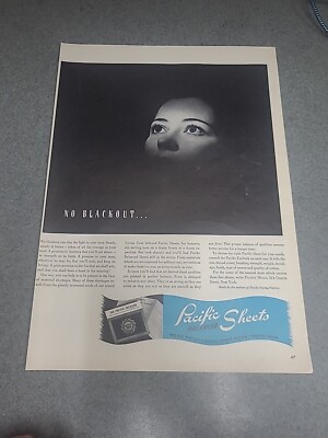 Pacific Sheets New York WW2 Print Ad 1943 10x13 | eBay