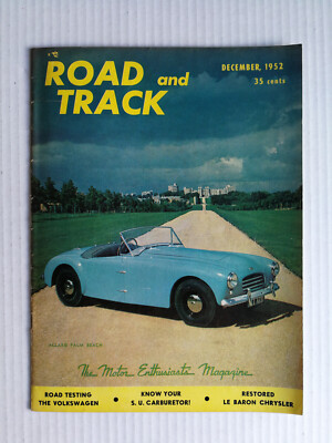 Road & Track December 1952 Chrysler Le Baron - Allared - Aston Martin ...