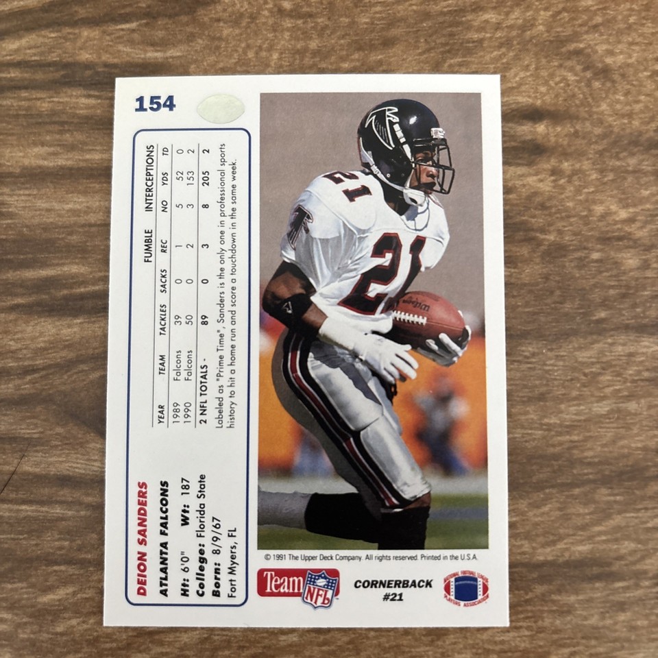 1991 Upper Deck - Deion Sanders #154 | eBay