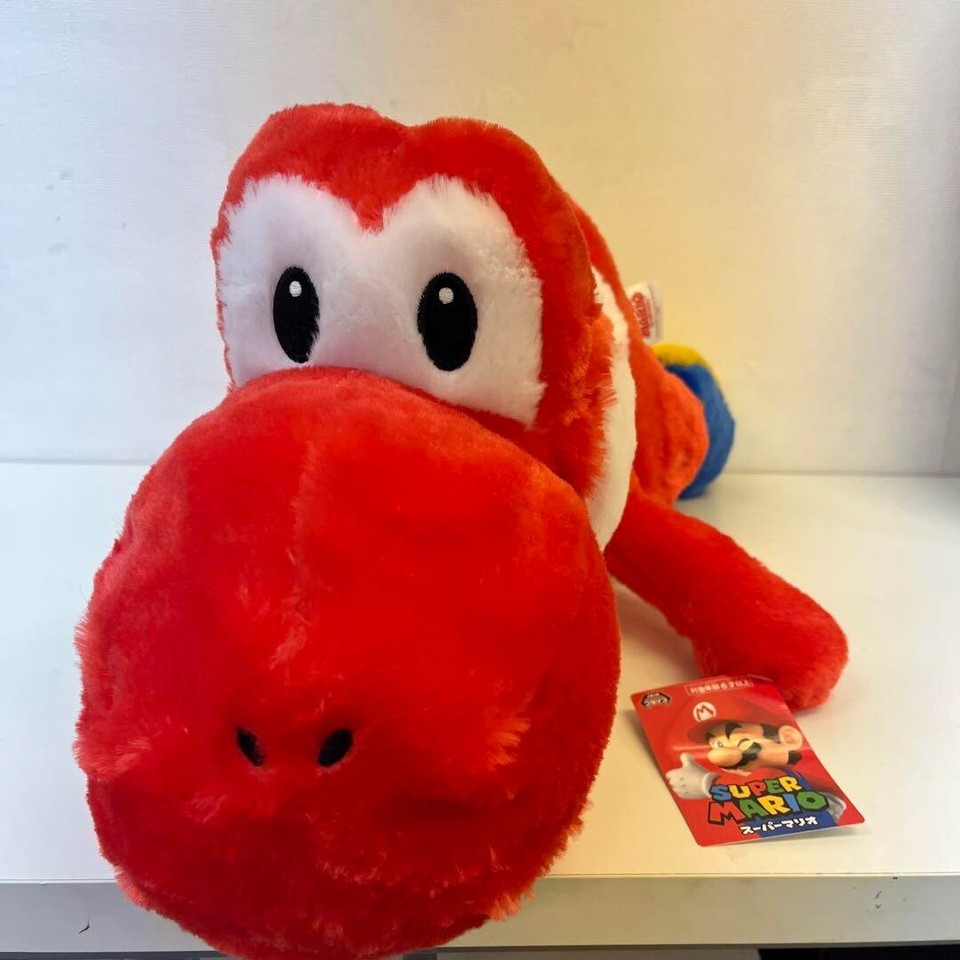 Super Mario Bros Red Yoshi Plush Stuffed 17.7" 45cm TAITO BANPRESTO ...