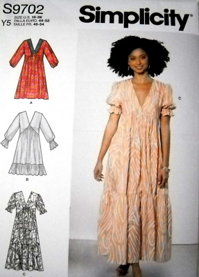 Empire Dress with Variations size 18-26 Simplicity 9702 Sewing Pattern * | eBay