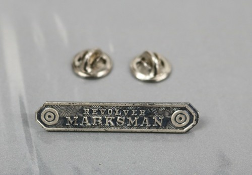 Military Revolver Marksman Silver-tone Insignia Lapel Pin Badge | eBay