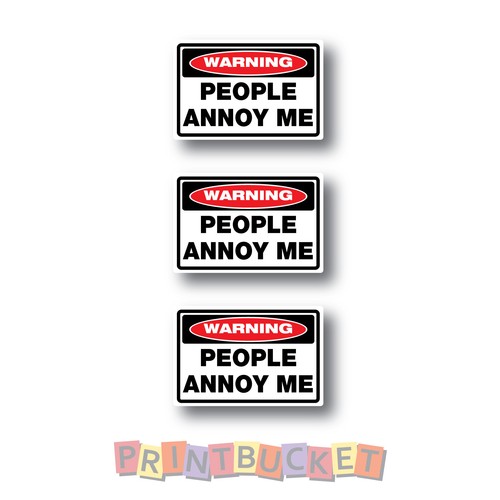 People annoy me hardhat sticker 3 x 60mm water/fade proof vinyl | eBay
