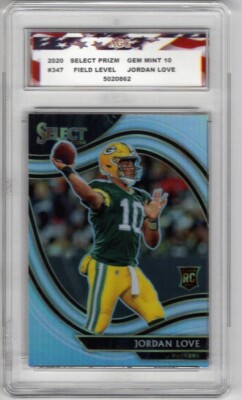 2020 Select Prizm #347 Jordan Love Rookie Card AGC 10 Gem Mint | eBay