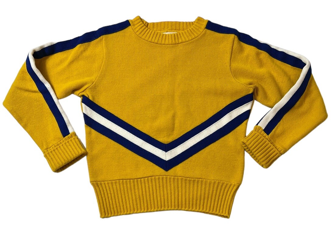 Vintage Varsity Fashions Cheerleading Sweater Yellow … - Gem