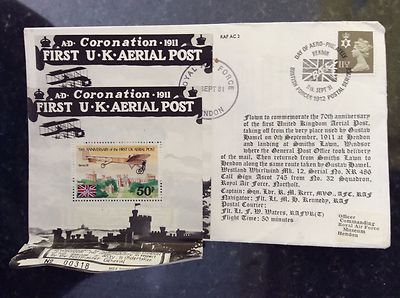 a2a f d c 1981 first uk aerial post franked r a f hendon | eBay UK