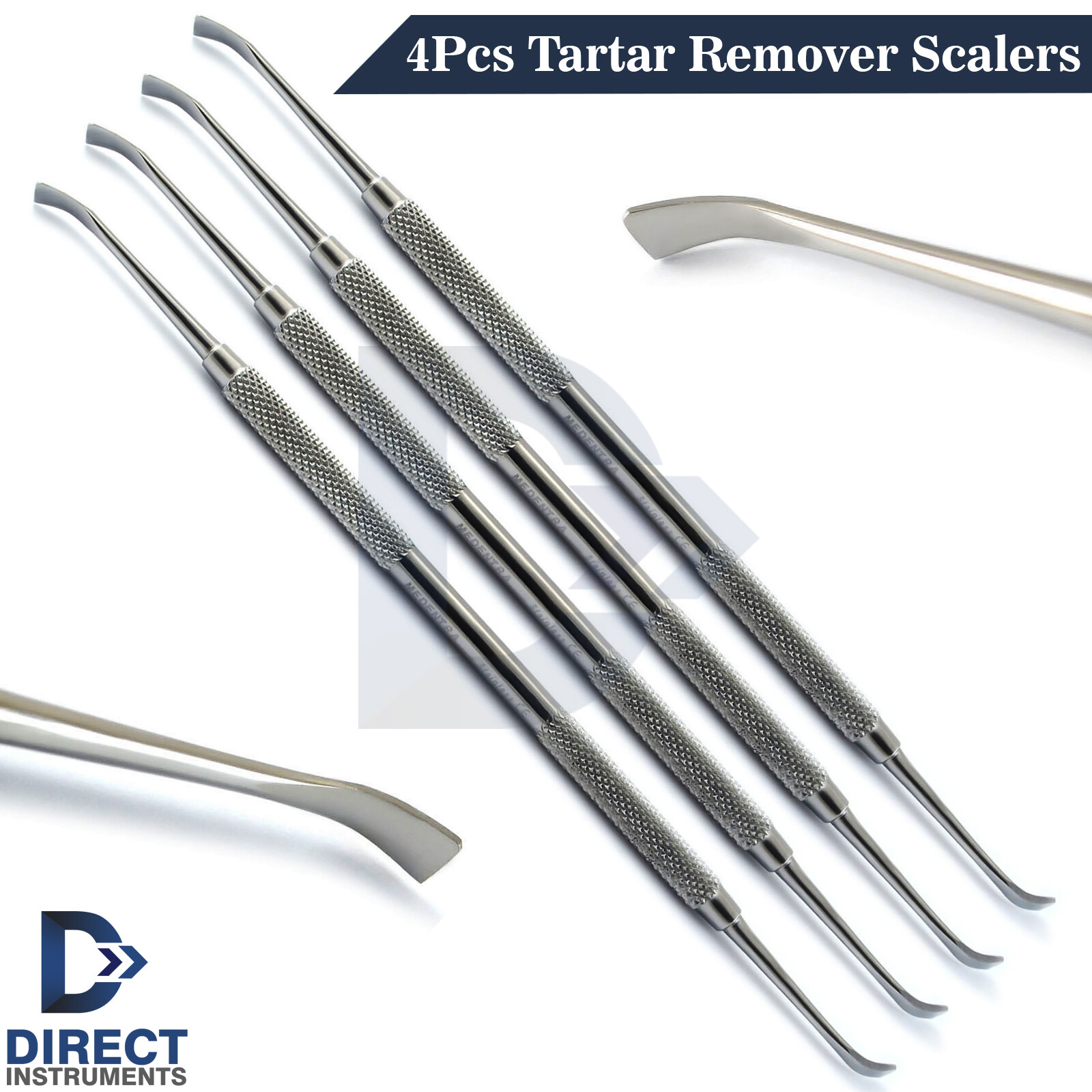 4Pcs Set Dental Tartar Calculus Plaque Remover Scalers Teeth Cleaning ...