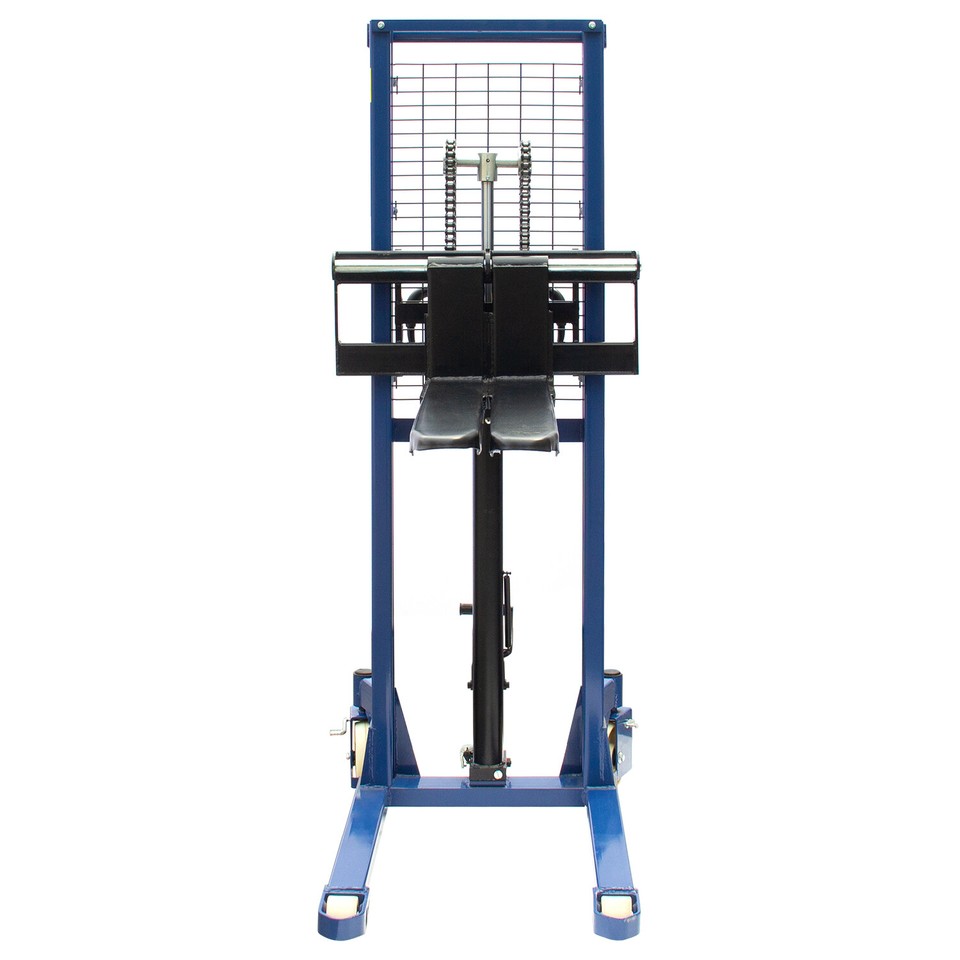 Manual Hydraulic Pallet Stacker 2200lbs Capacity 63" Lift fixed legs | eBay