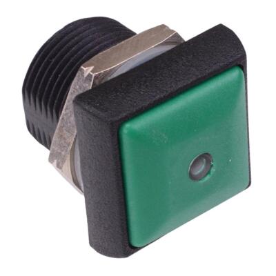 APEM Green LED Green Button Square 16mm Momentary NO Push Button Switch IP67 | eBay