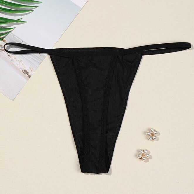 Plus Size Womens G-string Thongs Panties Sexy High Cut Underwear Briefs ...