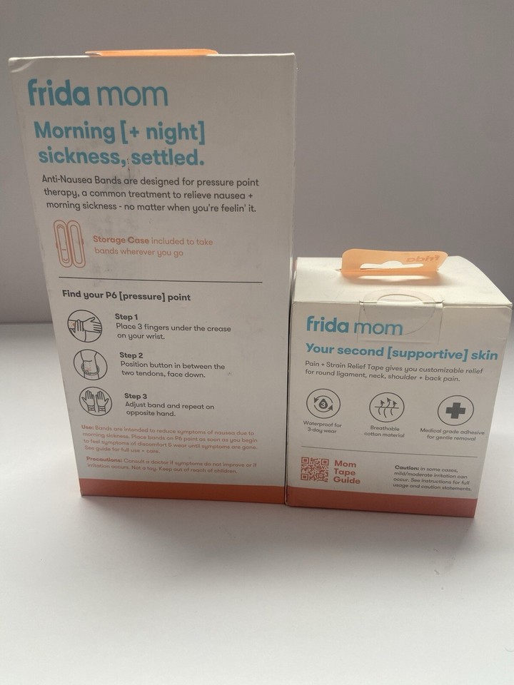 FRIDA MOM Pregnancy Belly Tape for Pain + Strain Relief & Nausea Bands ...