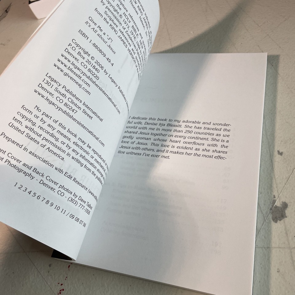 Give Me a J ! : It's All about Jesus by Arthur Blessitt (2006, Perfect ...