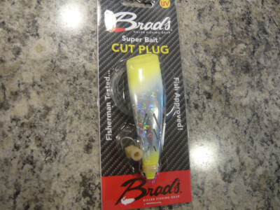 BRAD’S Super Bait Cut Plug UV "HONEYDEW" Type Lure NEW. FULLY RIGGED ...