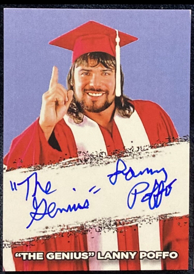 Lanny Poffo WWE auto card The Genius leaping macho man signed | eBay