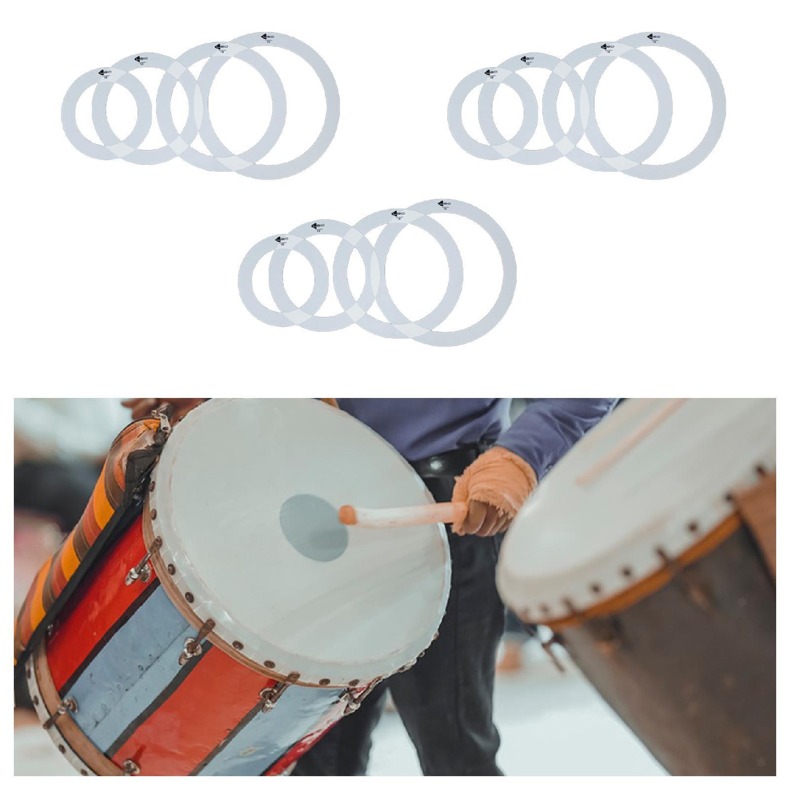 4Pcs Drums Mute Rings Instrument Accessory Sturdy Drum Parts Practical ...