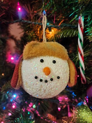 Christmas Ornament Bauble Snowman Hunting Hat Fauzmx Snow Hanging ...