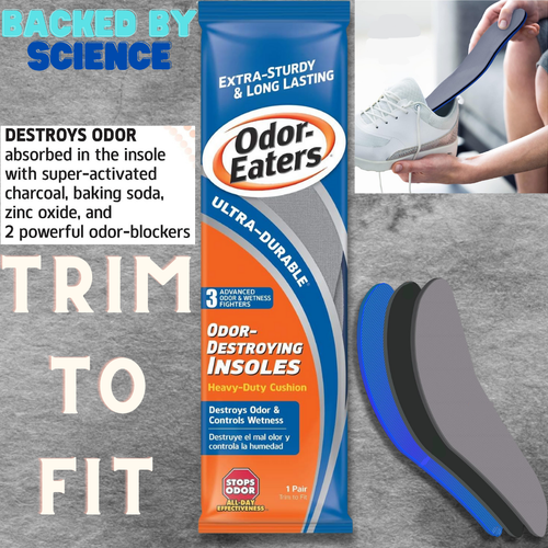 Shoe Insoles Inserts Odor-Eaters Ultra-Durable, Heavy Duty Cushion ...