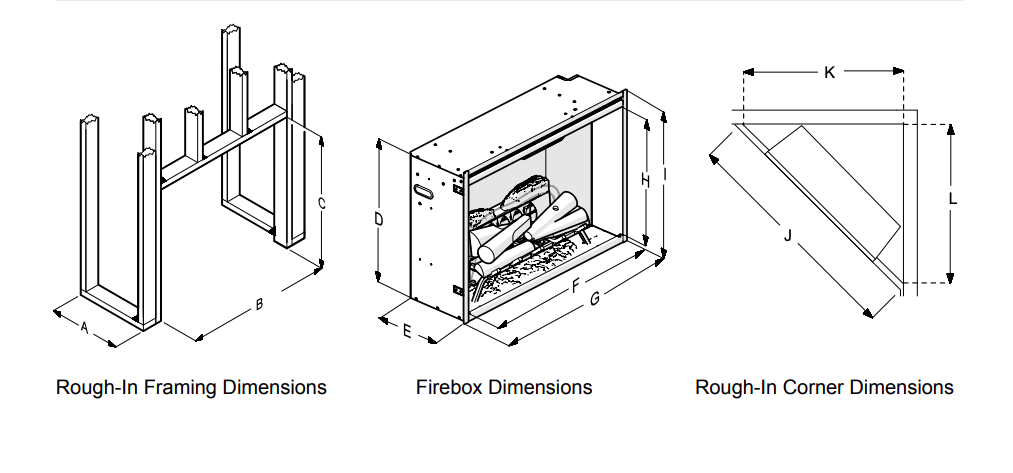 Dimplex 36” Revillusion Built In Electric Firebox, Weathered Concrete ...