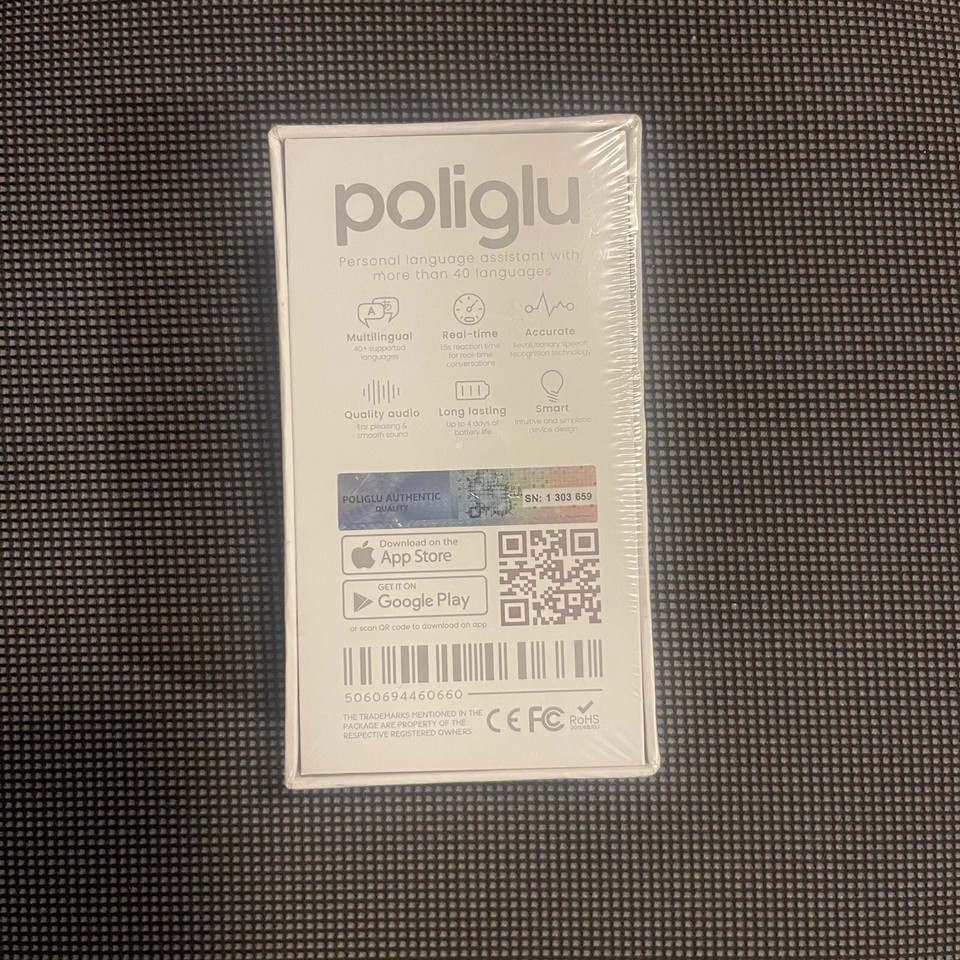 SEALED Poliglu Real Time Language Translator - Over 40 Languages ...