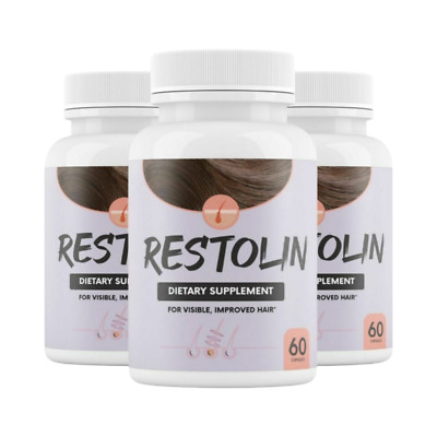 3-Pack Restolin Capsules Natural Hair Support Supplement- 180 Capsules ...