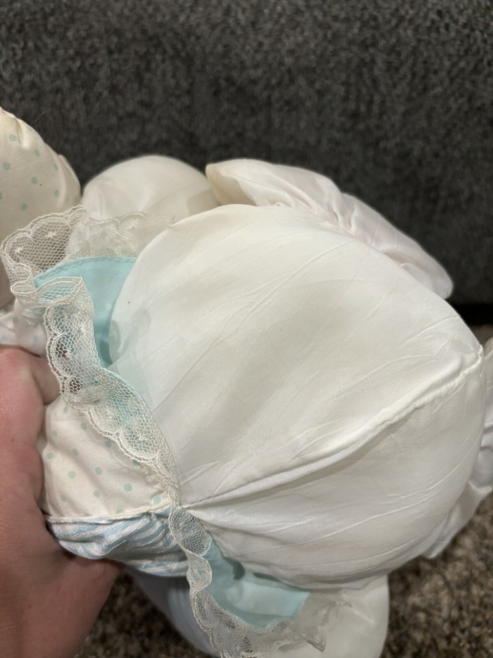 Fisher Price Baby Puffalumps Rattle Mouse Plush 1989 Blue Vintage ...