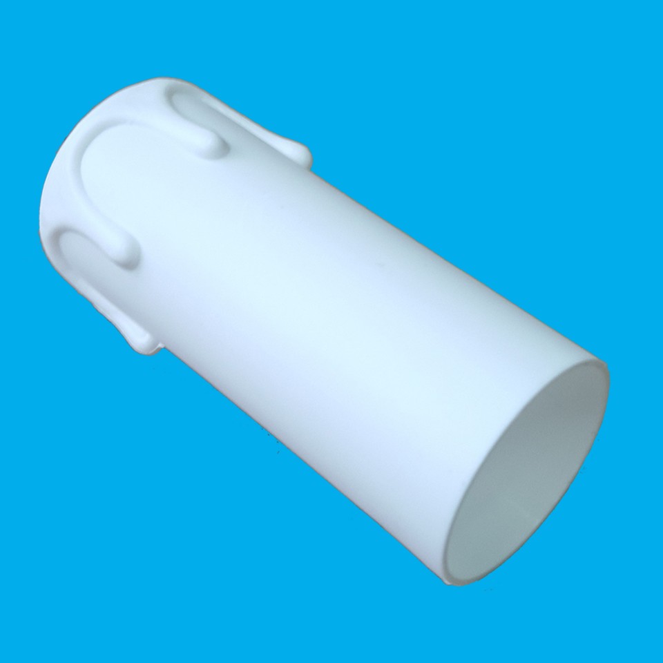 10x White Drip Candle Sleeve Wax Effect Chandelier Light Bulb Cover ...