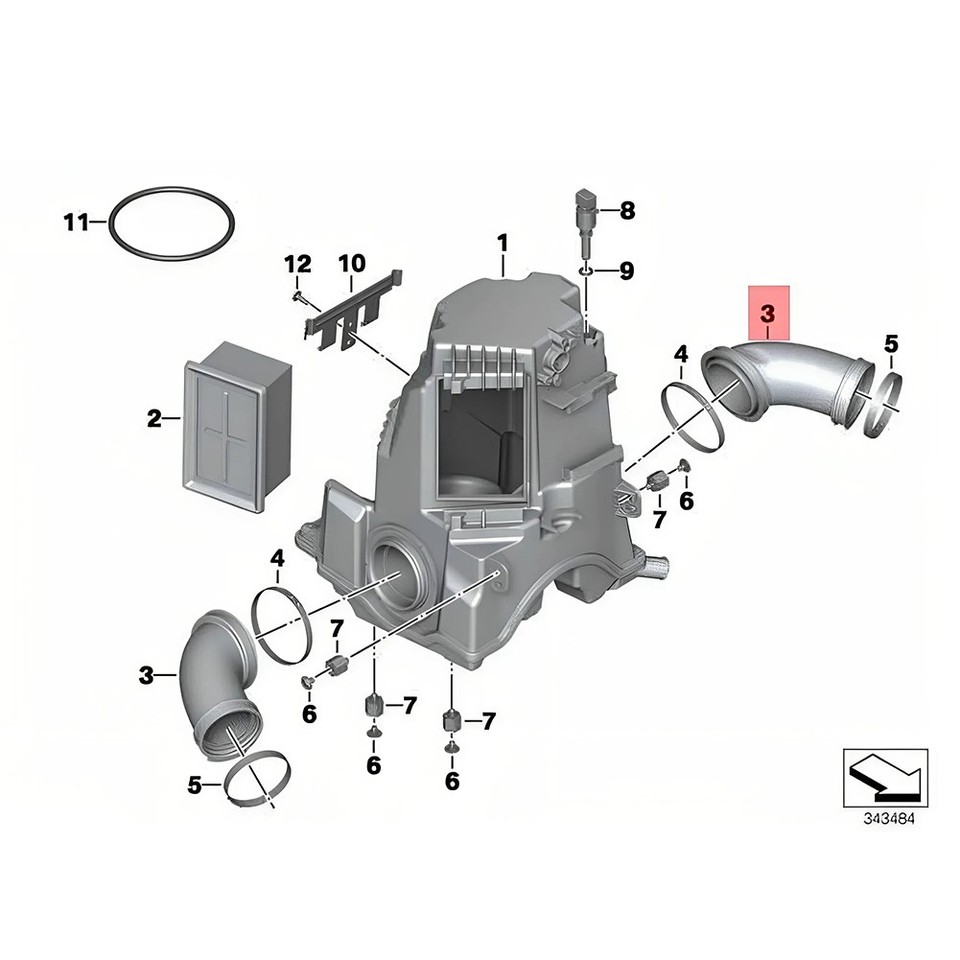 Blue L&R Air Intake Manifold Boot Duct Pipe For BMW R1200 R RT ST ...