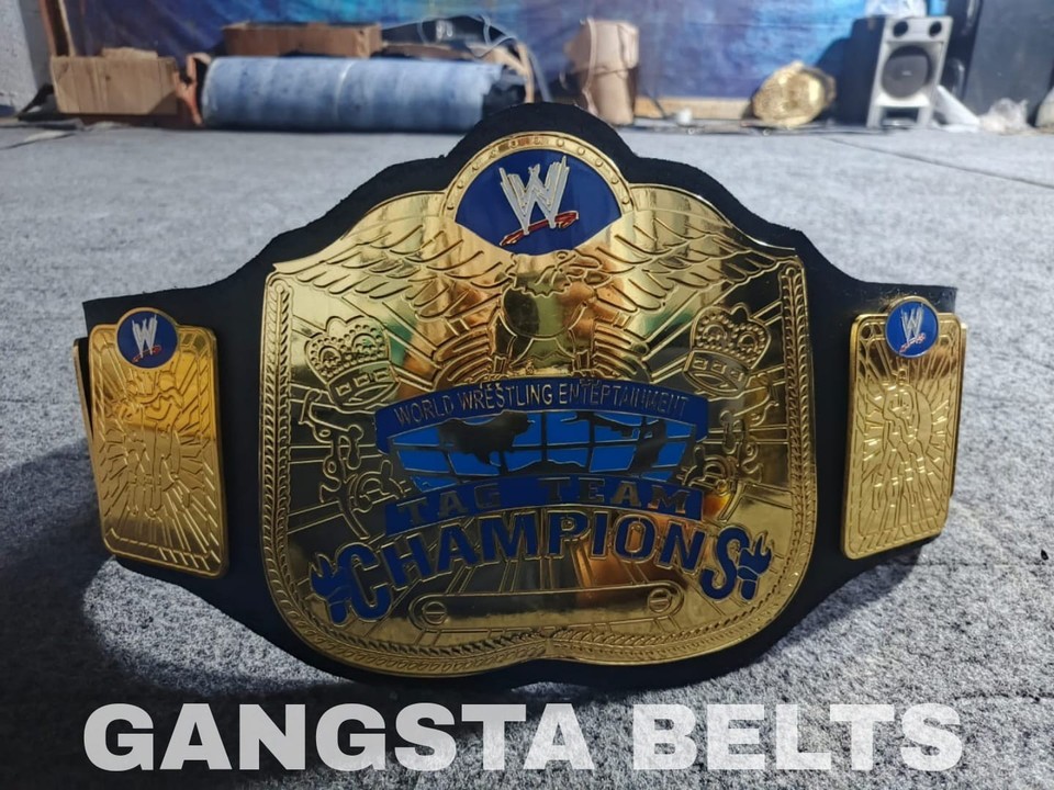 New Smackdown Tag Team Championship Wrestling Replica Belt 2MM Brass ...