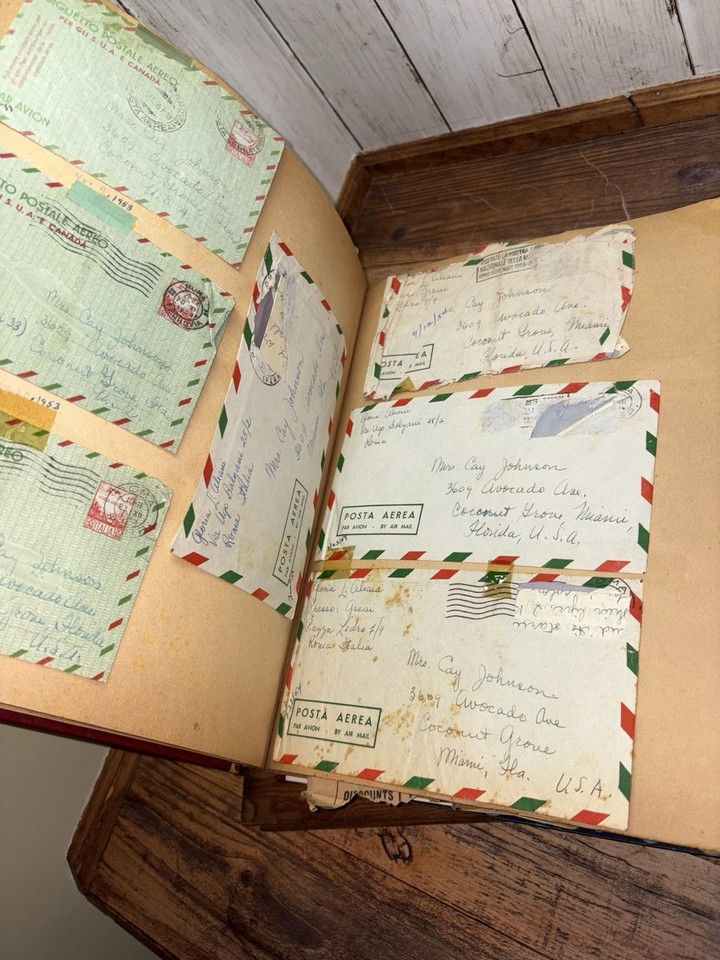 Vintage 1940s/50s Scrapbook Photo Albums Letters Newspaper Black White ...