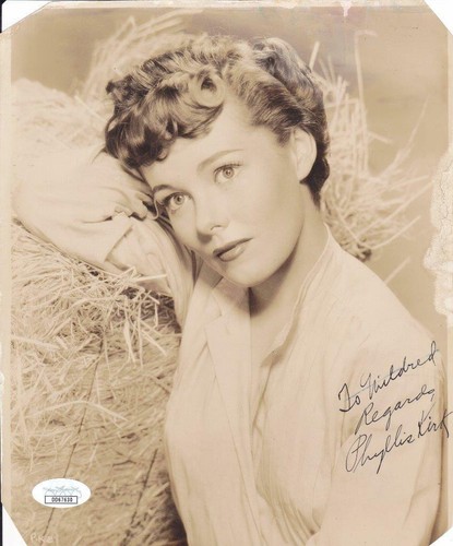 PHYLLIS KIRK d. 2006 Signed 8X10 B&W Photo Actress/The Thin Man JSA ...