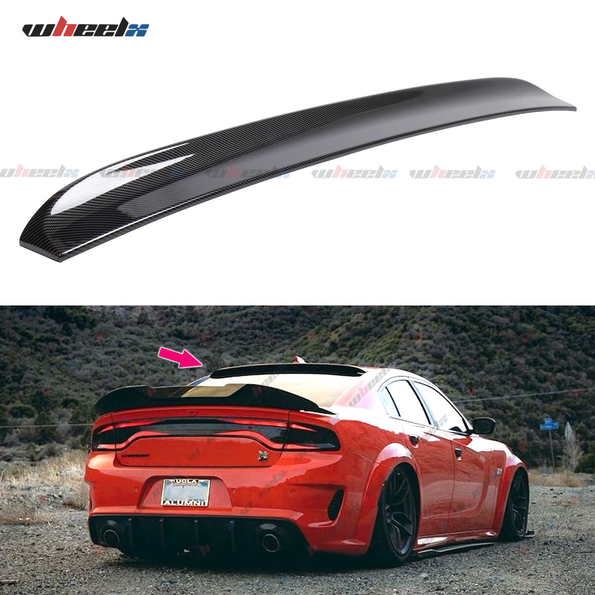 DUCKBILL CARBON FIBER REAR WINDOW ROOF SPOILER FOR 11-23 DODGE CHARGER ...