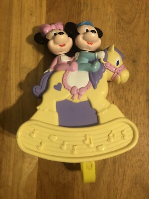 Disney Baby Mickey and Minnie Mouse Musical Rocking Horse Crib Rail ...