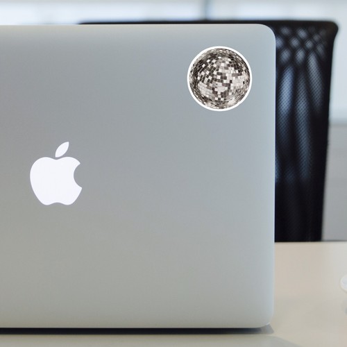2x Funky Cool Disco Ball Sticker - Custom Cut Fridge Laptop Stickers ...