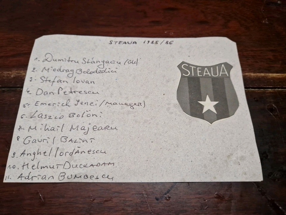 Steaua Bucharest 1985/1986 Helmut Duckadam/Emerich Jenei/Anghel ...