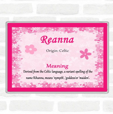 Reanna Name Meaning Jumbo Fridge Magnet Pink | eBay UK