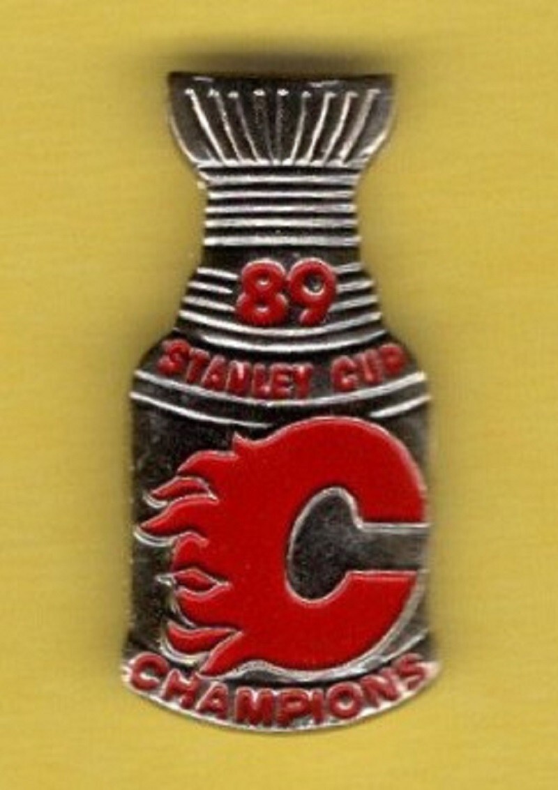 1989 Calgary Flames Stanley Cup Champions NHL Hockey Lapel Hat Pin | eBay