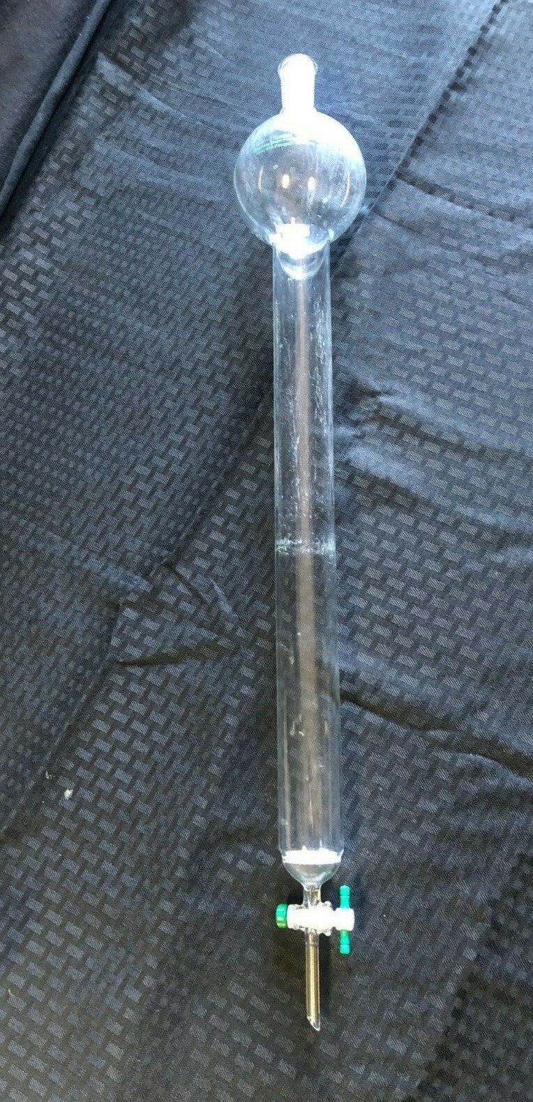 CHEMGLASS 24/40 Glass Chromatography Column 1.5” ID x 18” EL 500mL CG ...