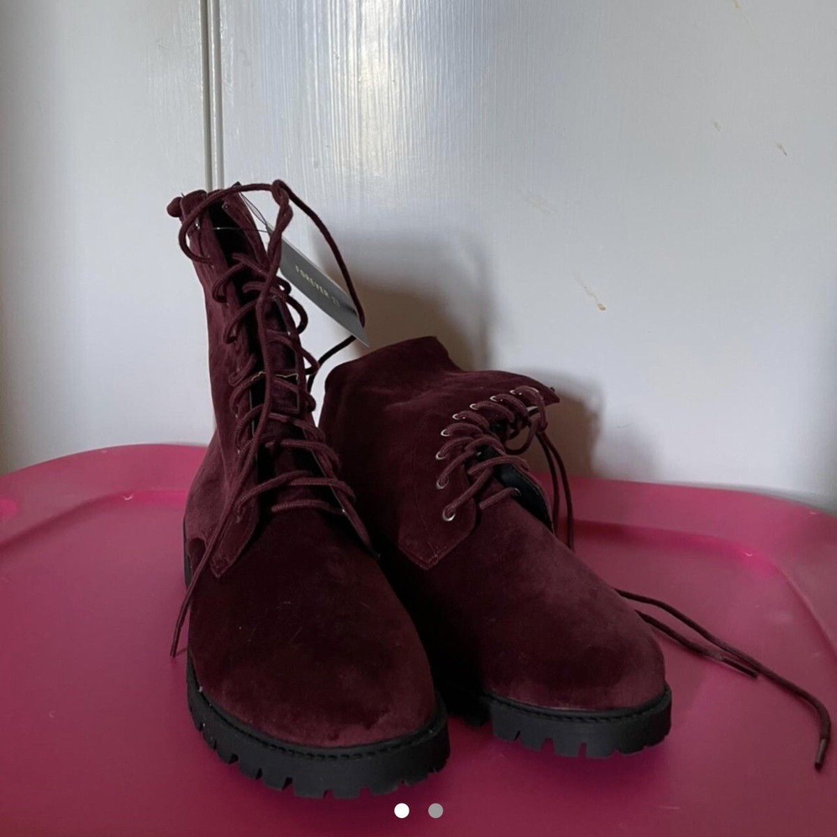 Forever 21 Combat Boots Brown