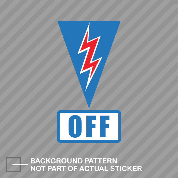 Master Switch Off Sticker Decal Vinyl racing safety car #3 | eBay