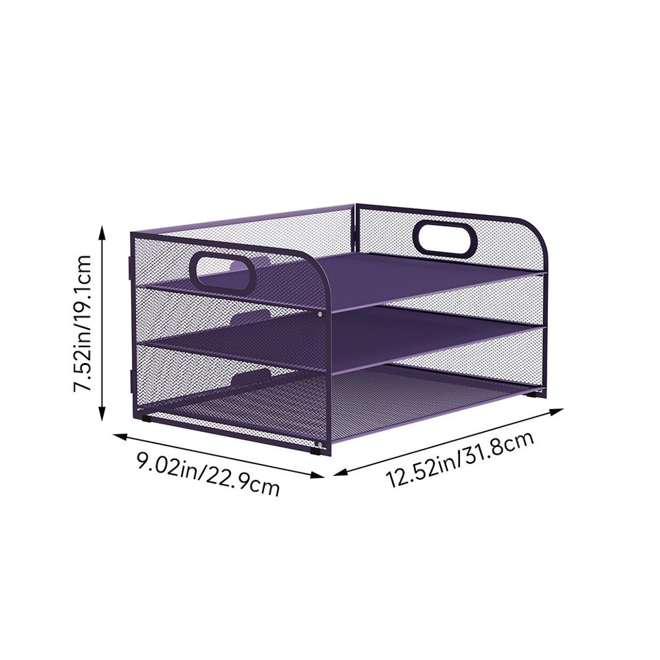 Mesh Stacking Filing Letter Tray Office A4 Desk Tidy Paper Document ...