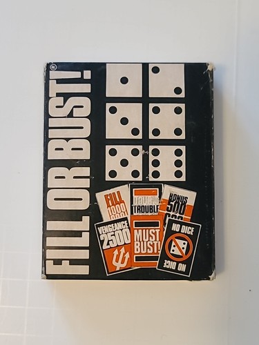 Vintage Fill or Bust Card Dice Game 1981 Bowman Enterprises | eBay